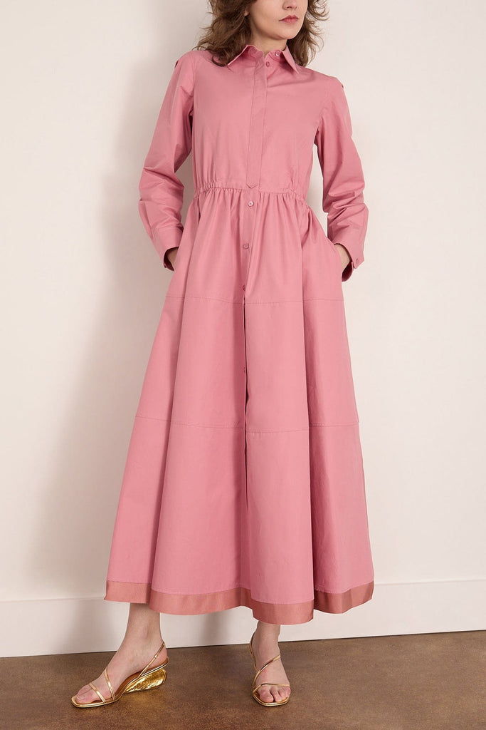 Lanvin Midi Shirt Dress in Dusty Pink – Hampden Clothing