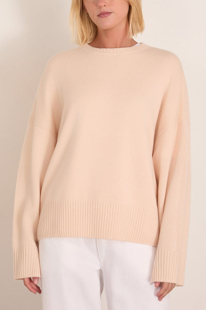 Loulou de Saison Anton Crewneck Sweater in Light Pink – Hampden Clothing