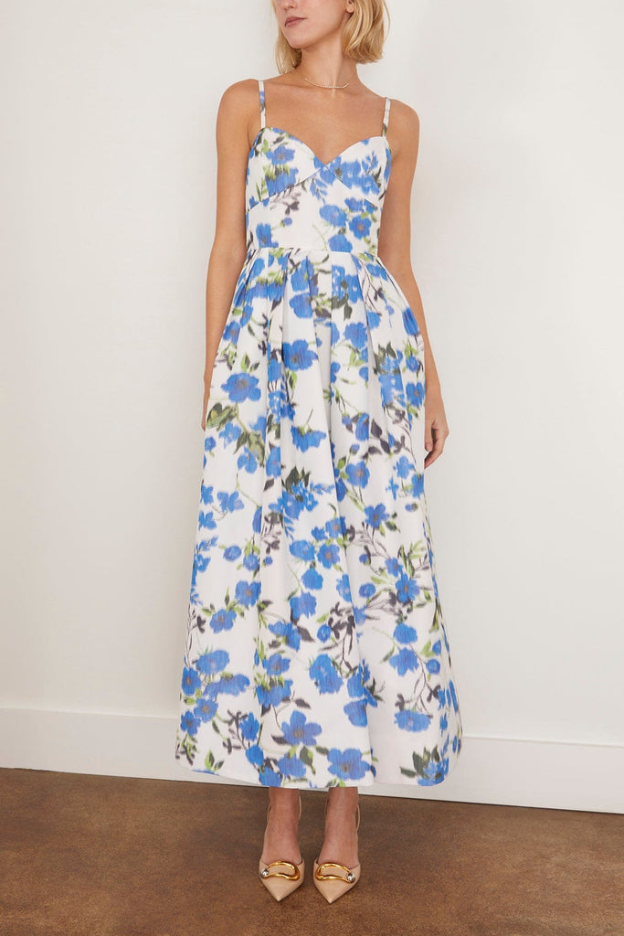 Delphine Annette Dress in Ivory/Bellflower Multi – Hampden Clothing