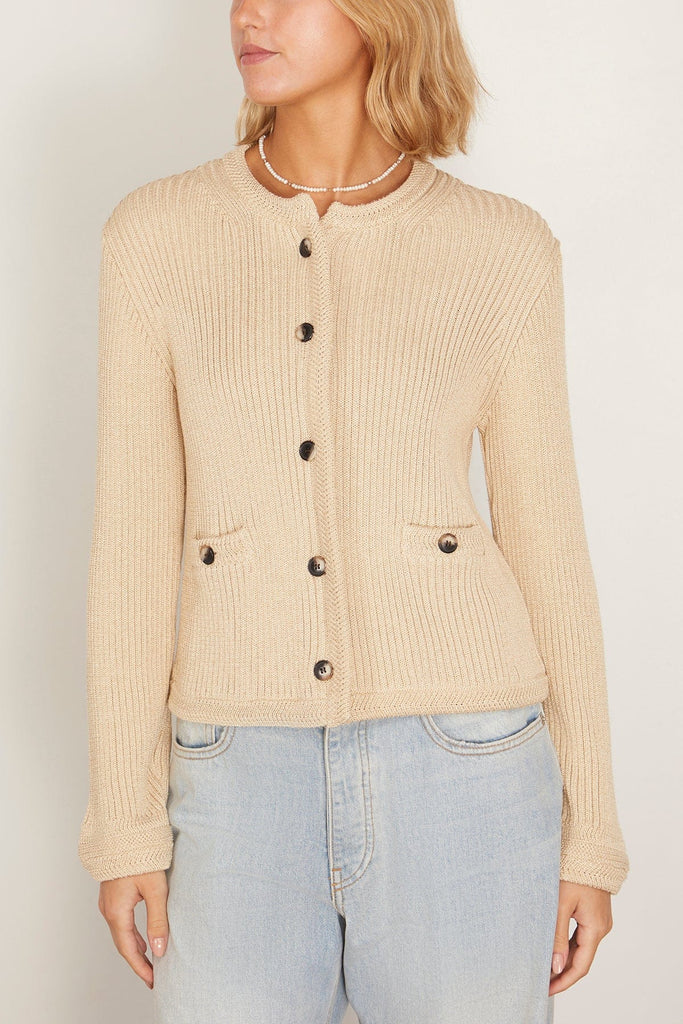 Proenza Schouler White Label Wilson Knit Jacket in Light Wheat ...