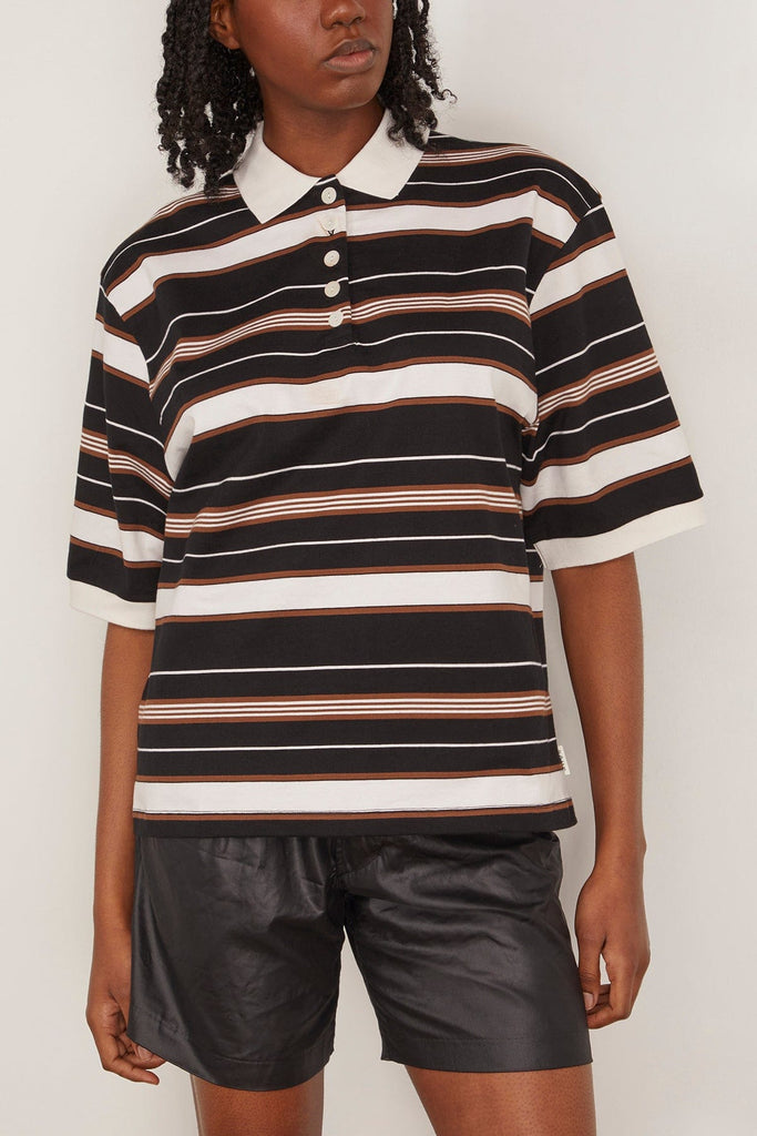 Rohe Striped Oversized Polo in Block Stripe – Hampden Clothing
