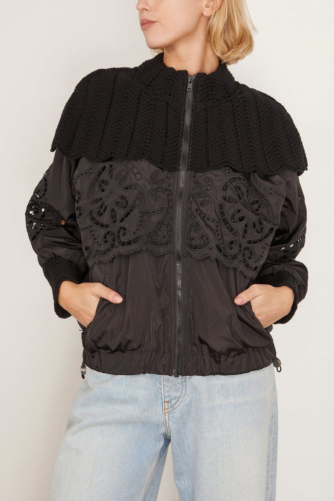 SEA Dahlia Eyelet Windbreaker in Black – Hampden Clothing