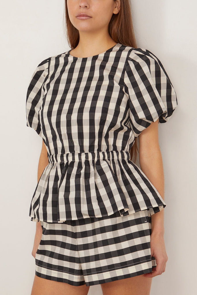 Tanya Taylor Chelsey Top in Black/Ivory Multi – Hampden Clothing
