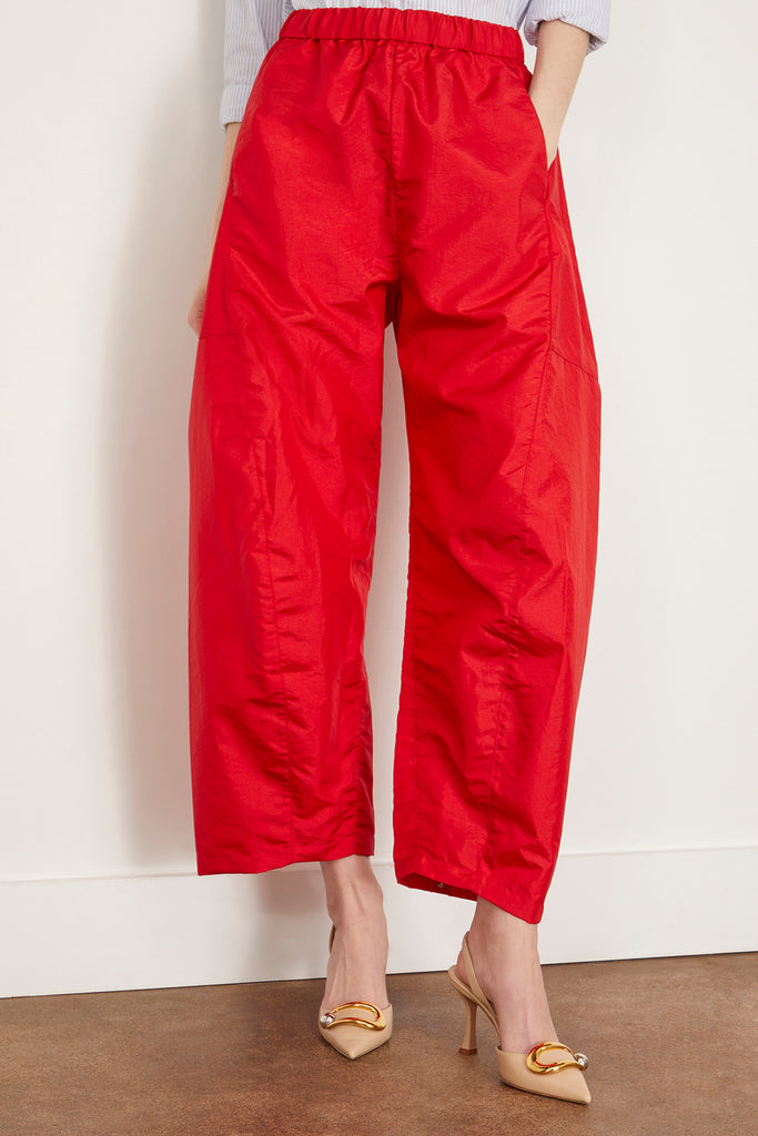Tibi Crispy Nylon Winslow Pant in Red – Hampden Clothing