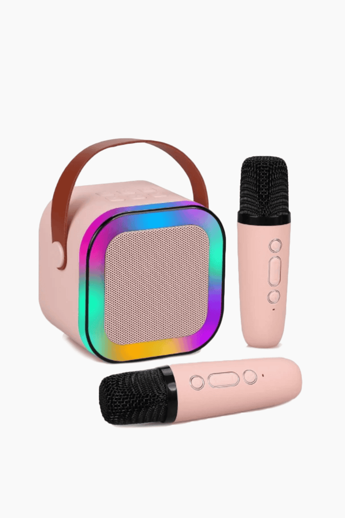 Funky Rico 3 in 1 Mini Karaoke Set in Beige/Pink – Hampden Clothing