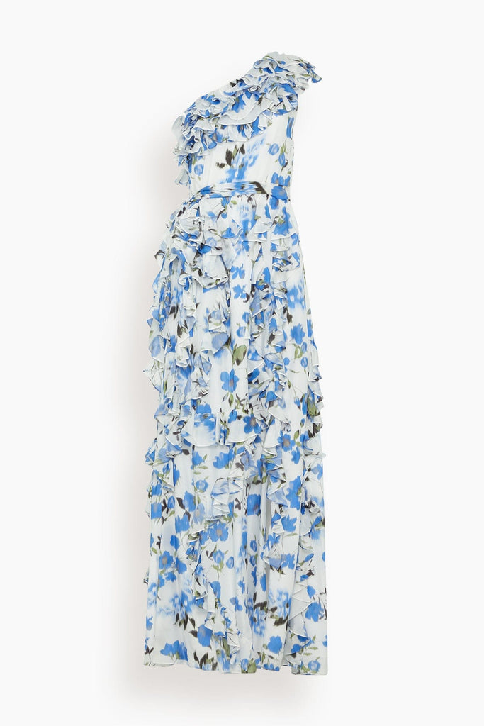 Delphine Angela Gown in Ivory/Bellflower Multi – Hampden Clothing