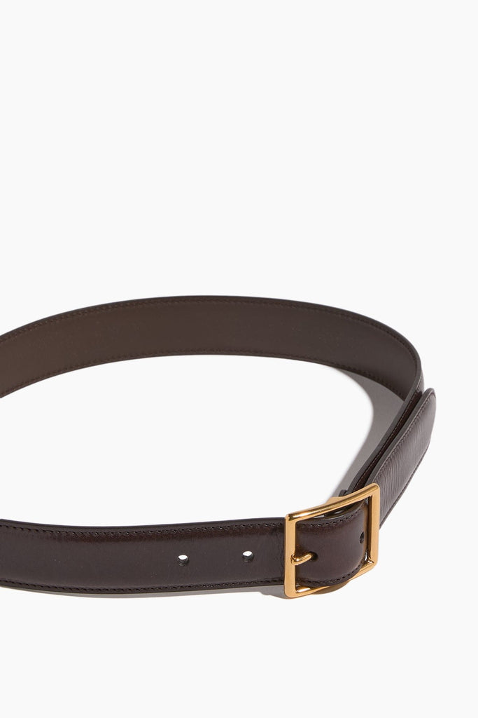 Nili Lotan Gabriele Belt in Espresso with Antique Gold – Hampden Clothing