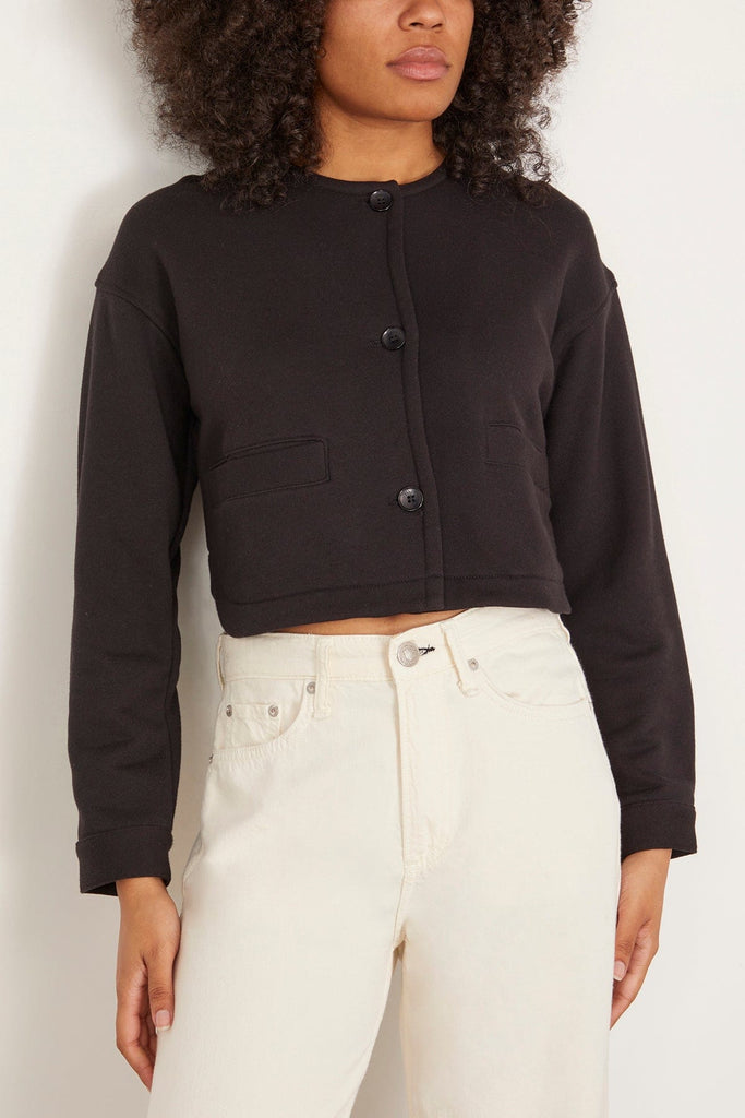 Sablyn Ciro B Cropped Sweatshirt Jacket in Black – Hampden Clothing