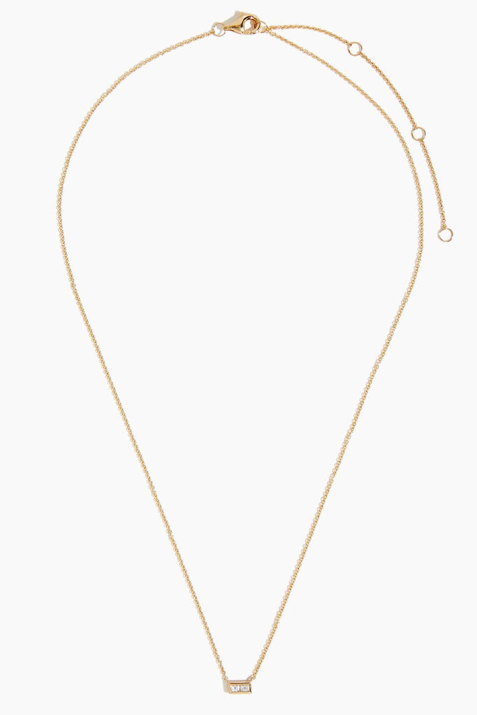Vintage La Rose 2 Bezel Bar Necklace in 14k Yellow Gold – Hampden Clothing