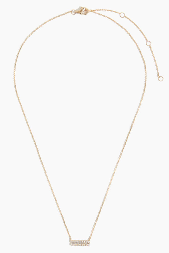 Vintage La Rose Bezel Bar Necklace in 14k Yellow Gold – Hampden Clothing